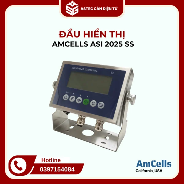 Đầu hiển thị Amcells ASI 2025 SS - ASTEC Cân điện tử